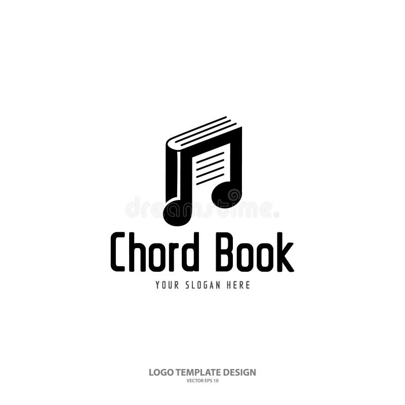 Chord Book Logo Design Template Isolated on White Background Stock ...