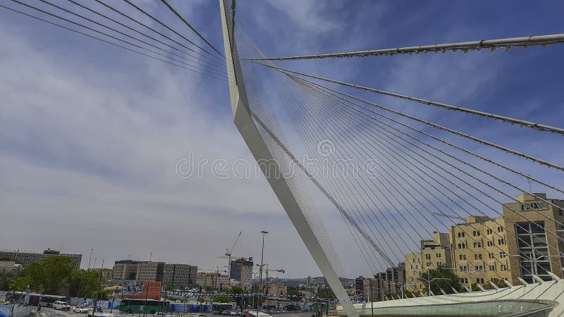 Chords Bridge or or Bridge of Strings in Jerusalem Editorial Stock ...