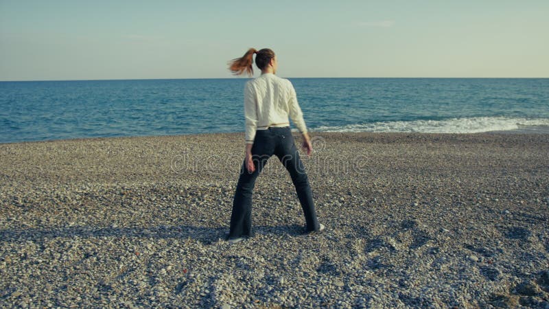 Choreographed Dance Performance on Beach Sand Stock Video - Video of ...