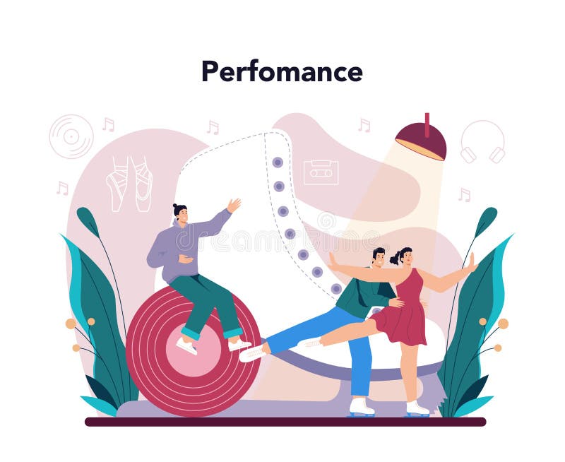 Choreographer Concept. Dance Teacher in Studio Stock Vector ...