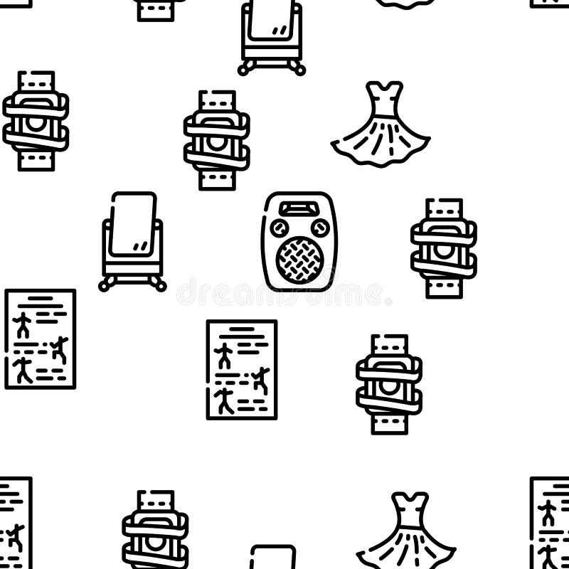 Choreography Dance Vector Seamless Pattern Stock Vector - Illustration ...