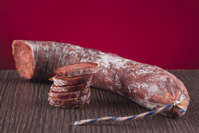 Rotten salami meat stock photo. Image of brown, mould - 16907996