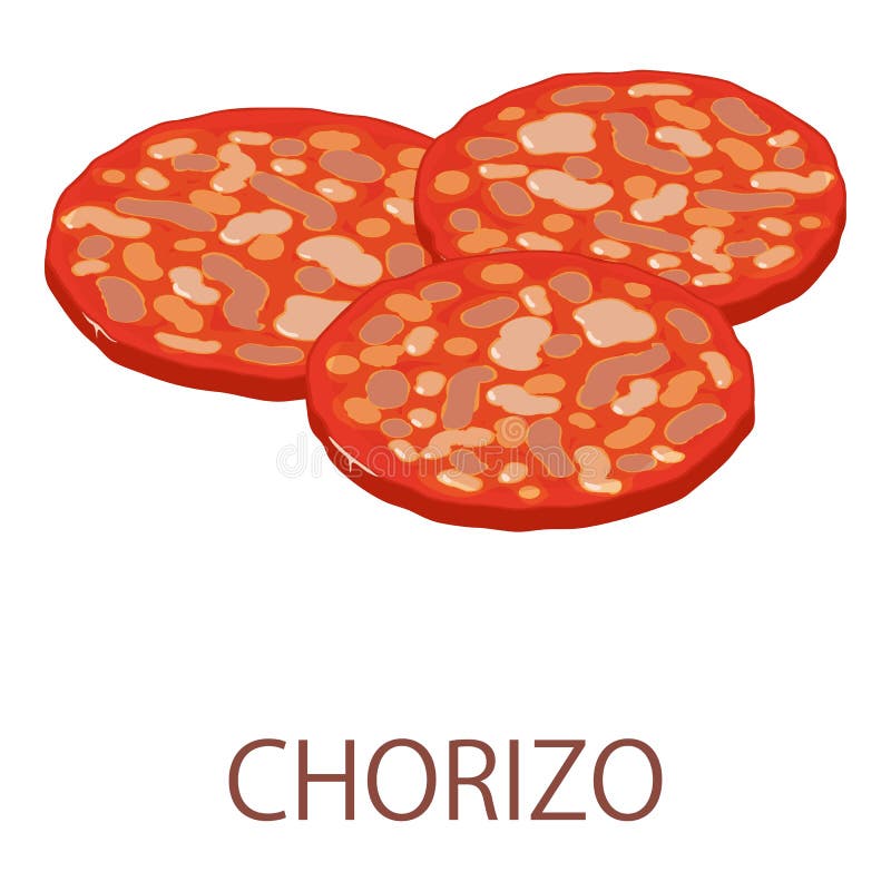 Chorizo Icon Vector Sign and Symbol Isolated on White Background ...