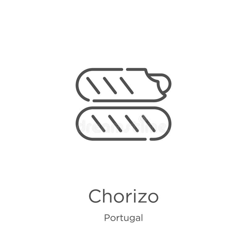 Chorizo Icon Vector Sign And Symbol Isolated On White Background ...