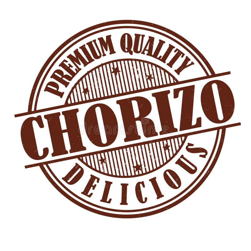 Chorizo label or stamp stock vector. Illustration of label - 268658351