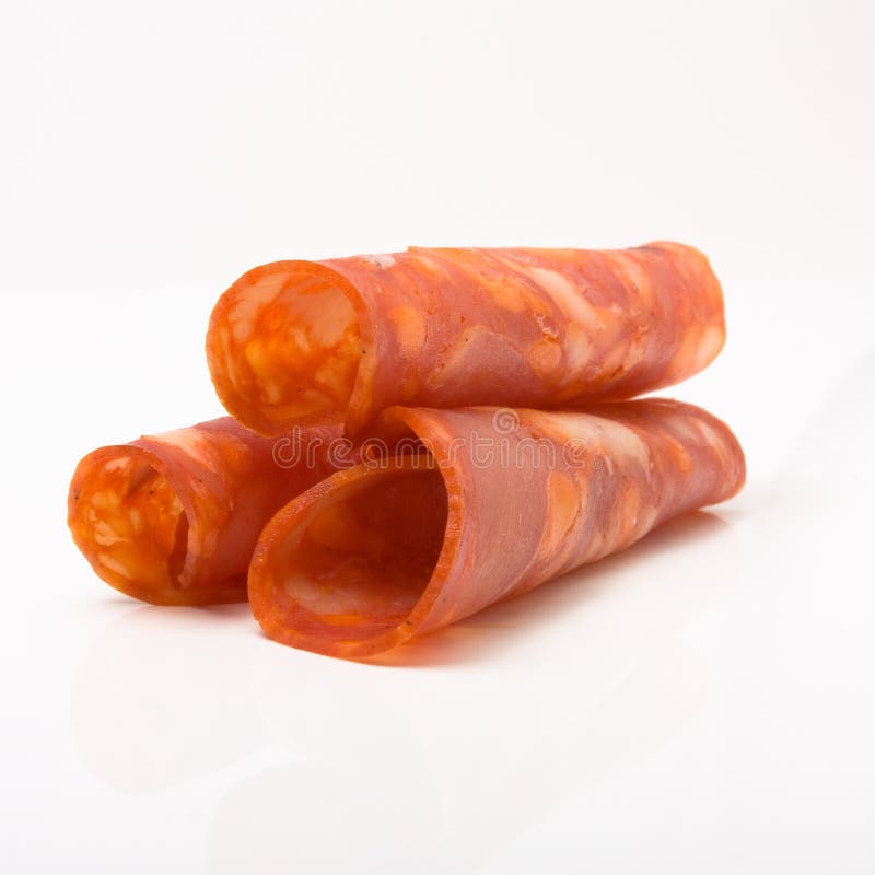 Chorizo Slices stock photo. Image of close, delicious - 13484458