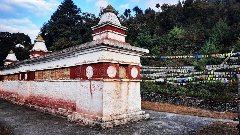 The Chorten in Bhutan stock image. Image of bhutan, shrine - 213085537