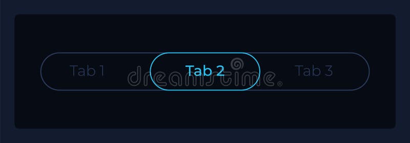 Chosen Second Tab in Menu Bar UI Element Template Stock Vector ...