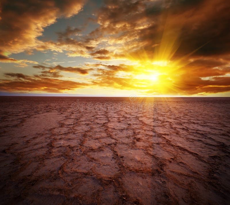 Chott El Djerid - Salt Lake in Tunisia Stock Image - Image of southern ...