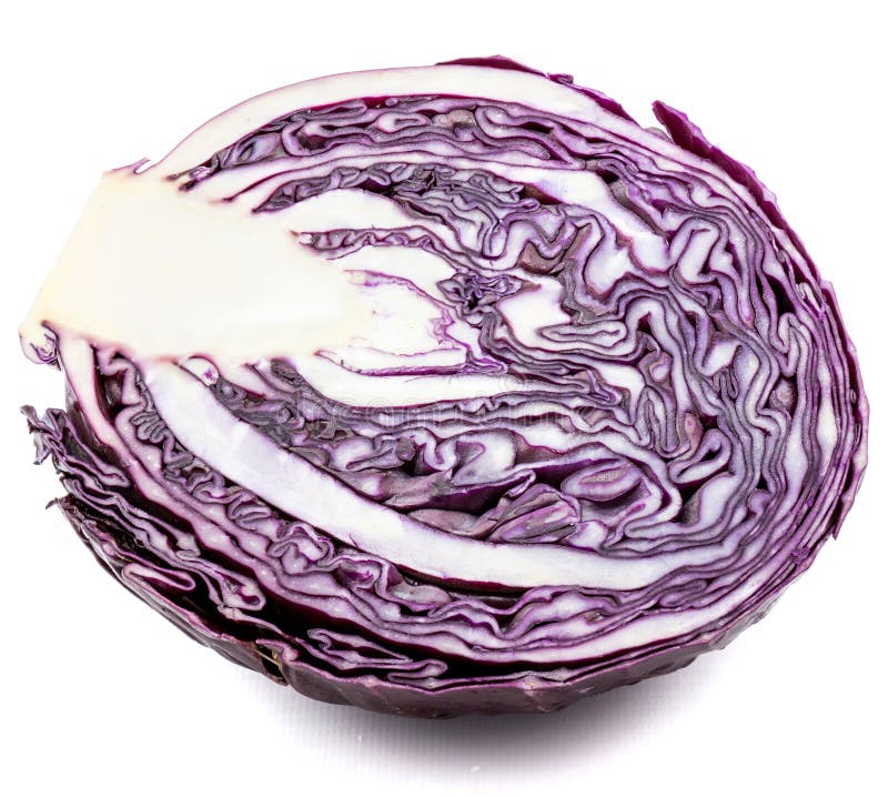 Section Longitudinale Du Chou Rouge Sur Un Fond Blanc Photo stock ...
