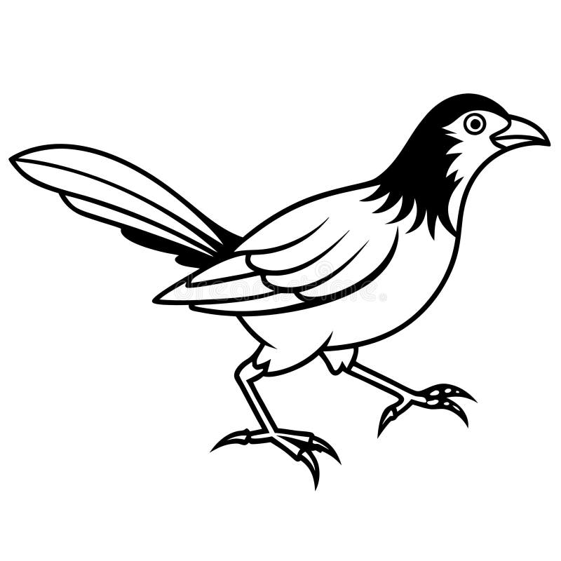 Chough Bird Runs Icon Vector Stock Vector - Illustration of flat, bird ...