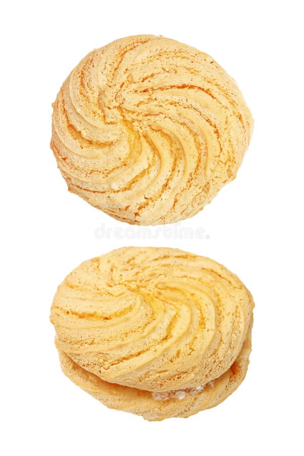 Choux Cream or Choux Pastry Isolated on White Stock Image - Image of ...