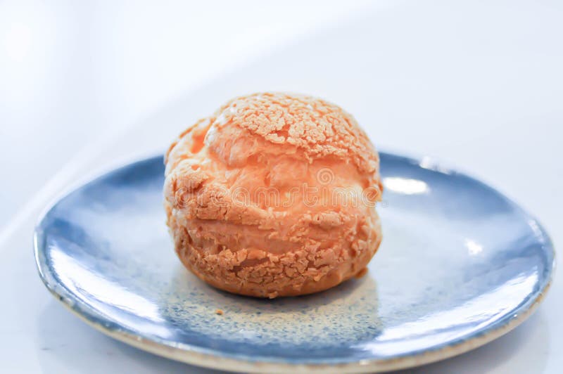 Choux Cream or Cream Puff, Eclair Stock Photo - Image of serve, baked ...