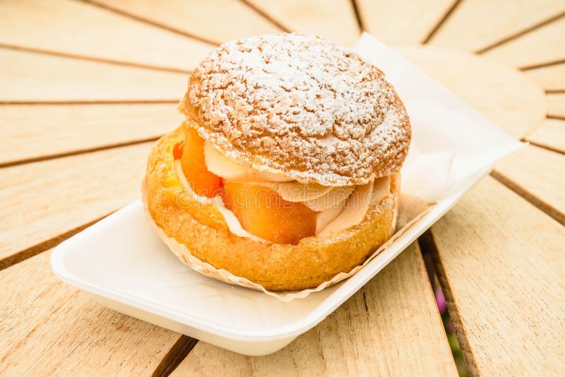 Choux cream stock photo. Image of pastry, puff, cream - 60082742