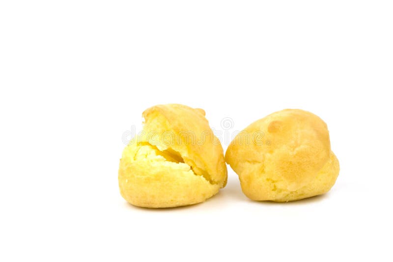 Choux Dough,Eclair,E-clair,Choux Cream on White Stock Image - Image of ...