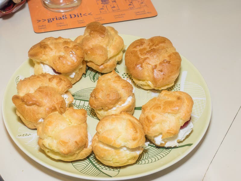 Choux a la creme stock photo. Image of creamy, white - 38340602