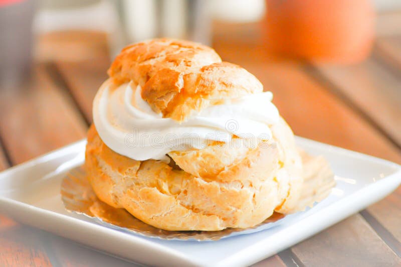 Choux Pastry,choux Cream,eclair Stock Image - Image of delicious, cafe ...