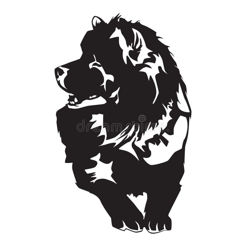 Chow Chow Dog Black Silhouette, Vector Illustration Stock Vector ... Chow Chow Dog Black Silhouette, Vector Illustration Stock Vector ...