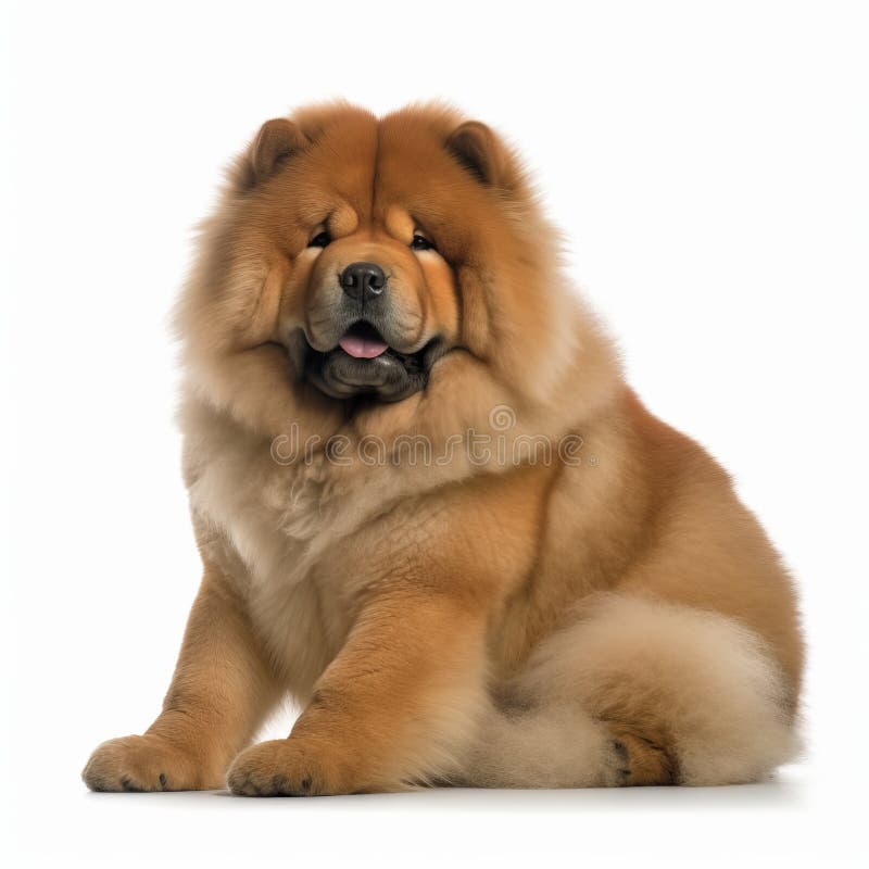 Chow Chow Full Body Facing Forward Clear White Background , Generated ...