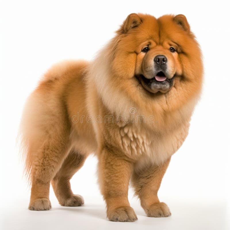 Chow Chow Full Body Facing Forward Clear White Background , Generated ...