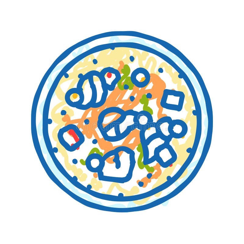 Chowder Fish Icon Doodle Illustration Stock Illustration - Illustration ...