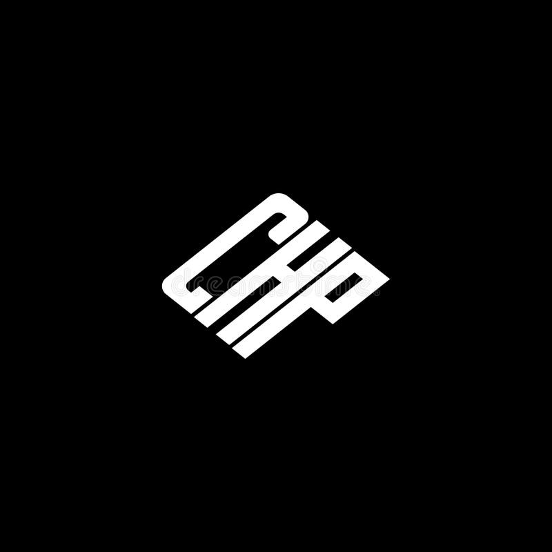 CHP Letter Logo Design on Black Background Stock Illustration ...