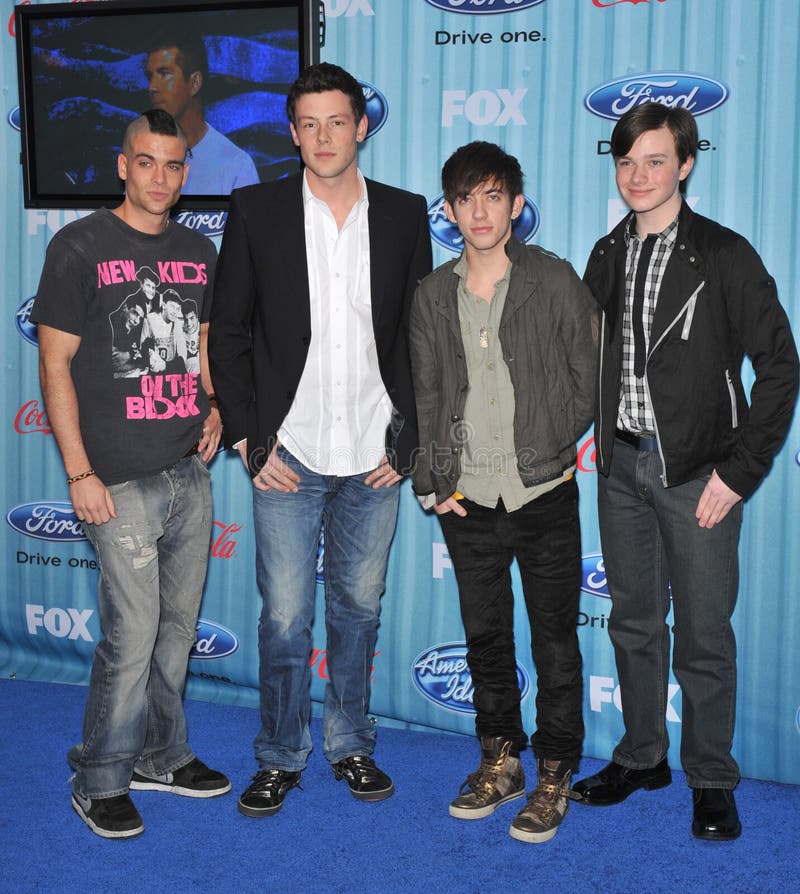 Chris Colfer, Cory Monteith, Mark Salling Editorial Image - Image of ...