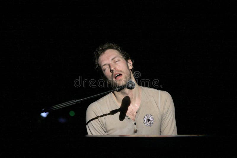 Chris Martin from Rock Band Coldplay Editorial Photo - Image of sing ...