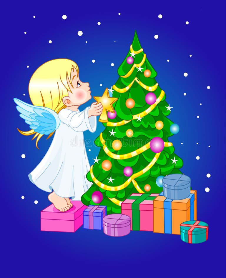 Angel Star Xmas Stock Illustrations – 7,004 Angel Star Xmas Stock ...