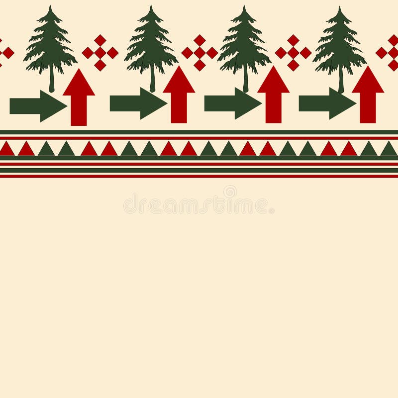 Chrismas Tree Shape and Arrow Design Stock Illustration - Illustration ...