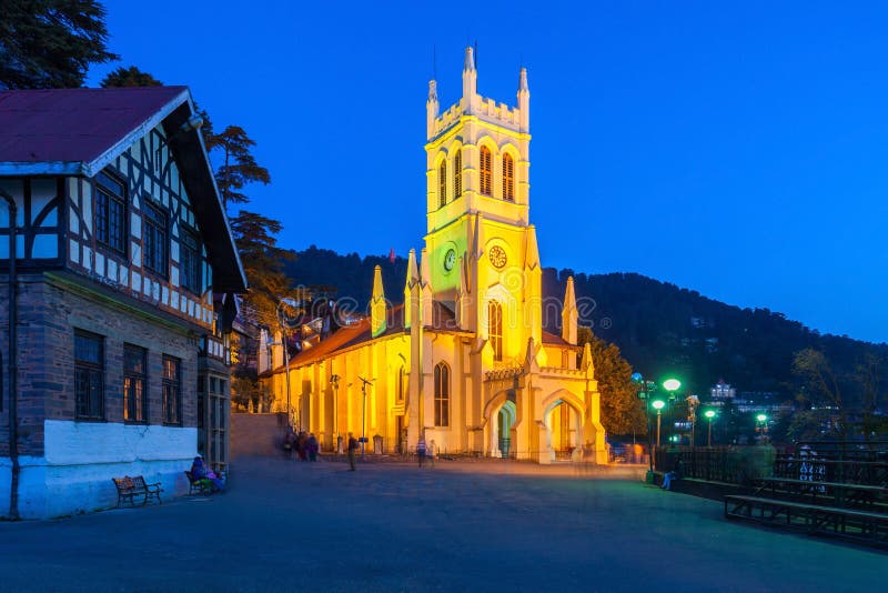 Christ Church, Shimla stock photo. Image of christianity - 68148072