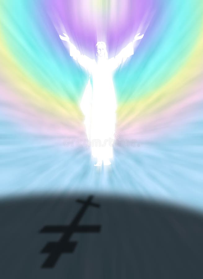 Christ and Easter Symbol with Orthodox Cross Shadow Stock Illustration ...
