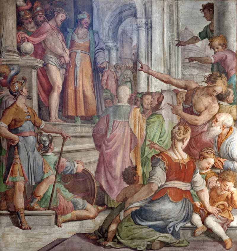 Christ jesus pilatus rome redaktionell fotografering för bildbyråer ...