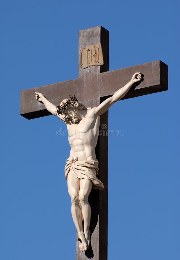 Jesus Kristus-staty I Barcelona Fotografering för Bildbyråer - Bild av ...