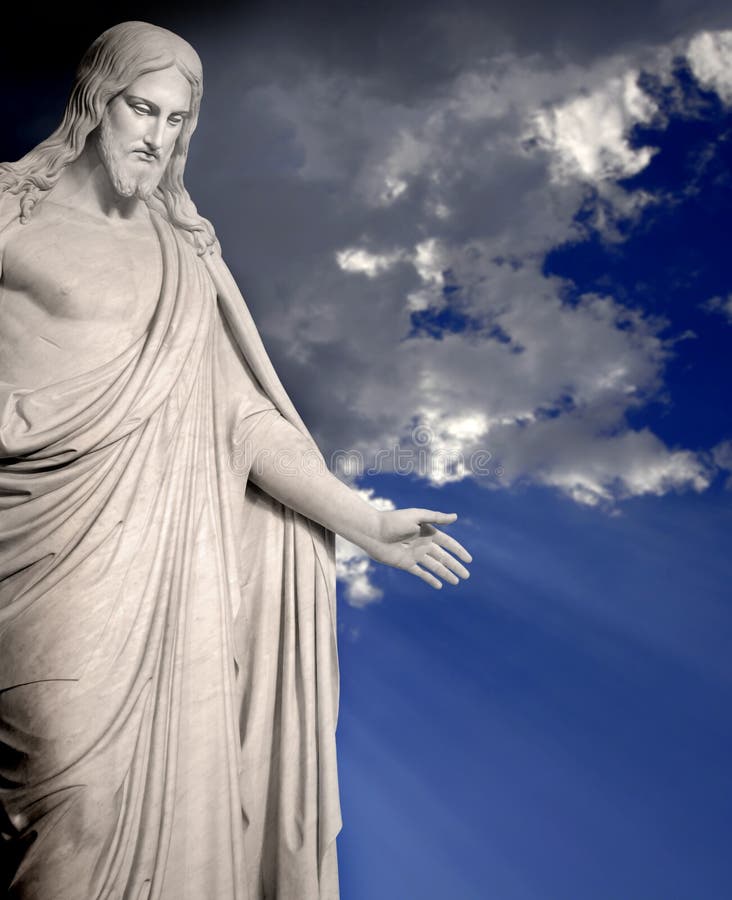 Christ jesus staty fotografering för bildbyråer. Bild av kron - 13261205