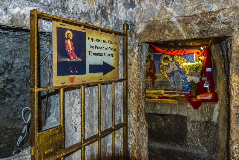Christ Prison, Old Jerusalem Stock Image - Image of religion, culture ...