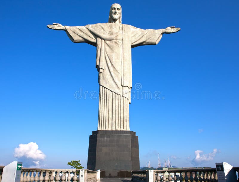 Christ Redeemer Statue Corcovado Rio De Janeiro Editorial Stock Photo ...