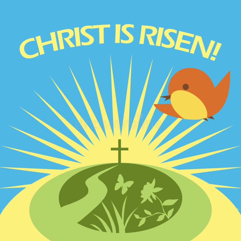 Christ is risen stock illustration. Illustration of christianity - 18072782