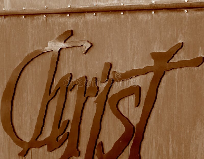 Christ Sign with Perspective Stock Image - Image of sins, mercy: 83367