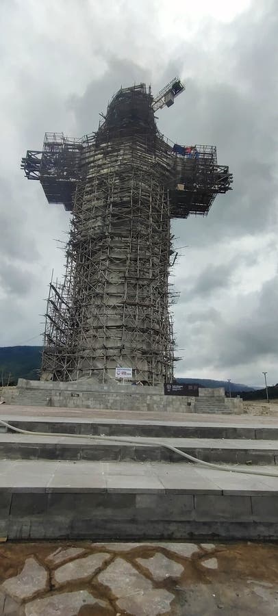 Christ Statue stock photo. Image of building, progress - 277958584