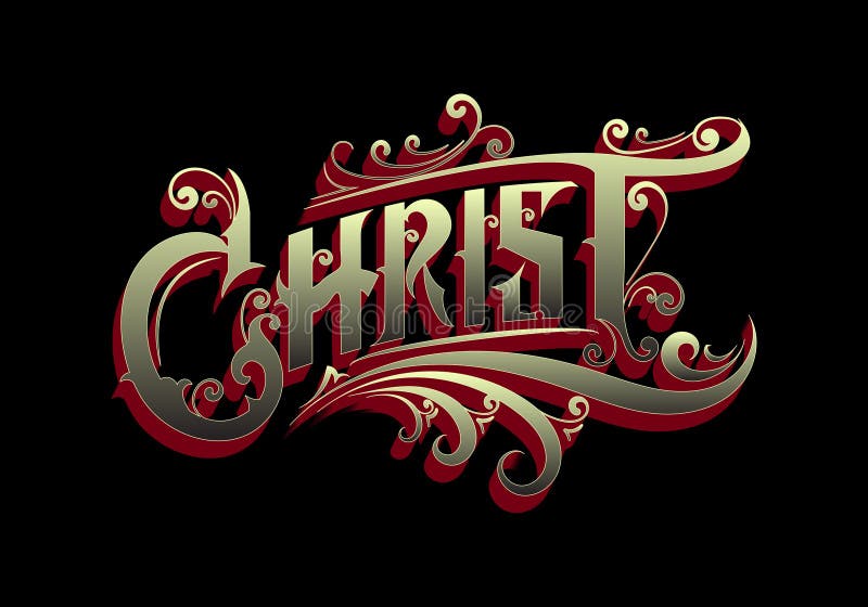 CHRIST Typography Word Style Design Stock Vector - Illustration of ...