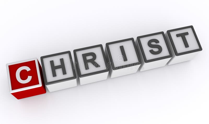 Christ word block on white stock photo. Image of belief - 333825512