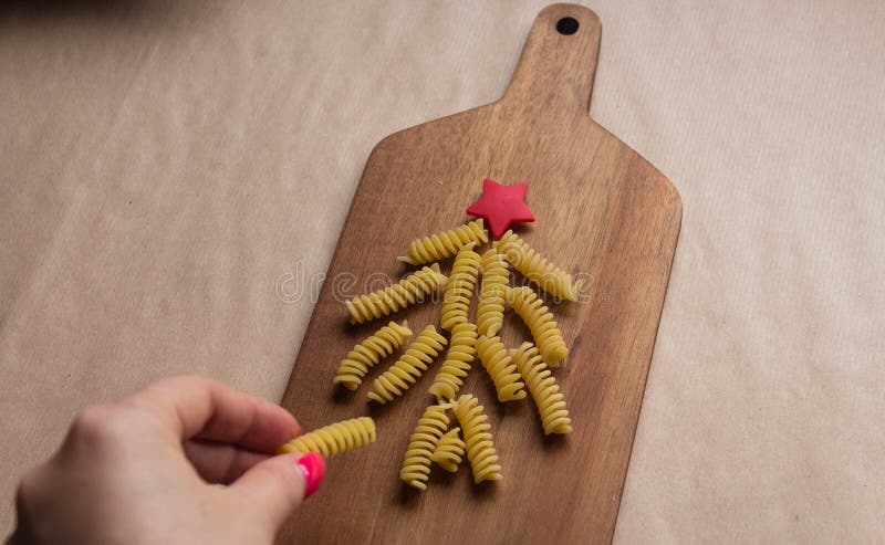 The Christamas Tree from Pasta Stock Image - Image of ...