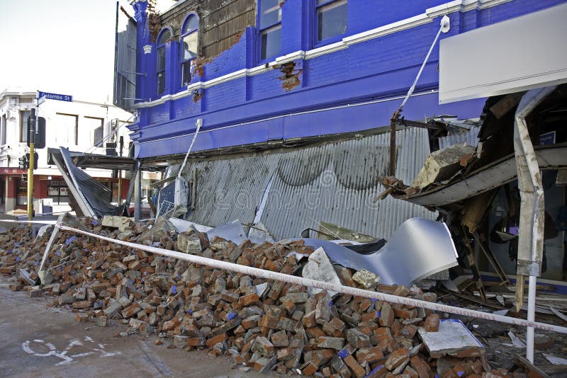 Christchurch Earthquake - Avonside House Collapses Editorial Stock ...