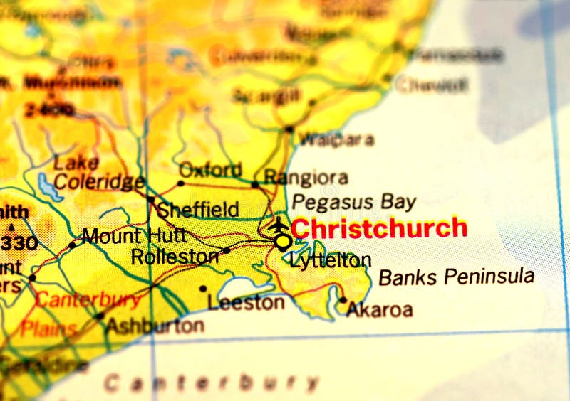 Christchurch map stock photo. Image of holiday, christchurch - 74874016