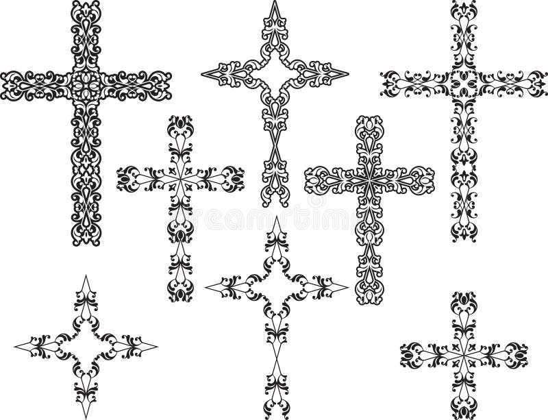 Christelijk kruis vector illustratie. Illustration of paisley - 43803099