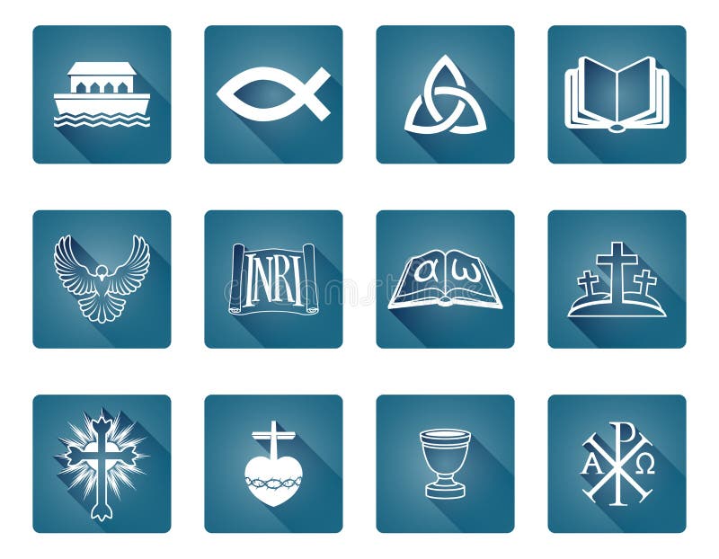 Christelijke Godsdienstige Tekens En Symbolen Vector Illustratie ...