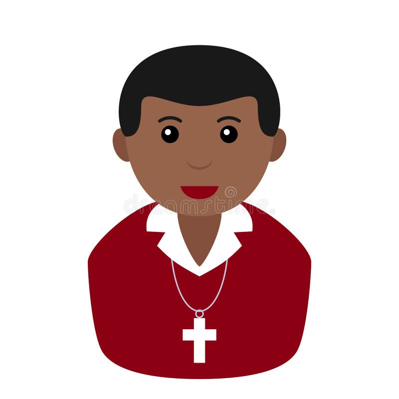 Christian Boy Avatar Flat Icon Preto Ilustração do Vetor - Ilustração ...