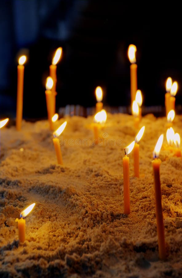 Christian Candles stock photo. Image of illuminated, hope - 94682274
