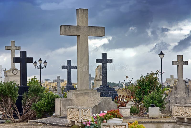 Christian Cemetery stock image. Image of mallorca, grave - 21850217